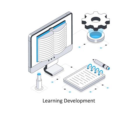 학습 이소메트릭 스 일러스트레이션 Eps 10 파일 프리미엄 벡터