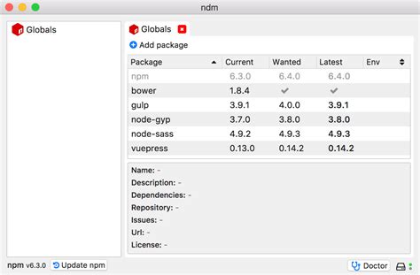 Npmをguiで管理するアプリケーション「ndm Npm Desktop Manager」 Webrandum