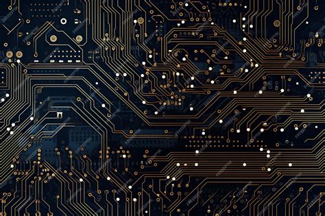 Premium Ai Image Seamless Texture And Fullframe Background Of Circuit Board Topology Neural