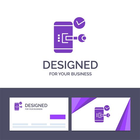 Creative Business Card And Logo Template Key Lock Mobile Open Phone