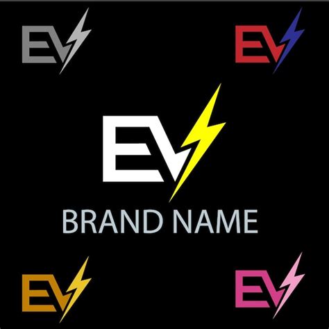 Premium Vector Ev Letter Power Logo Design Vector