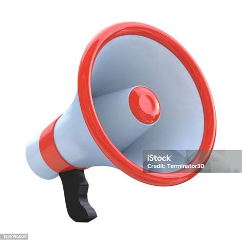 통신과 관련된 정보의 디자인에 빨간색 메가폰 또는 라우드 스피커 3d 일러스트레이션 0명에 대한 스톡 사진 및 기타 이미지 0명 개념 개념과 주제 Istock