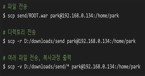 Windows 윈도우에서 리눅스로 파일 옮기기 scp