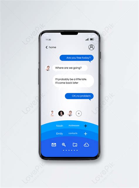 블루 모바일 앱 Ui 디자인 이미지 사진 465688349 무료 다운로드