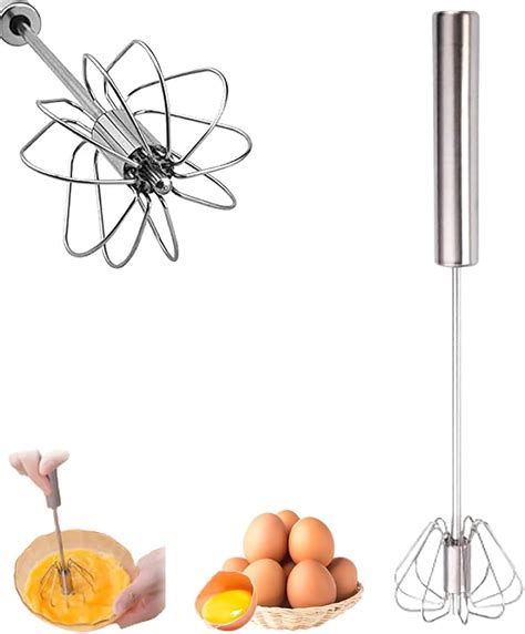 Stainless Steel Semi Automatic Egg Whisk 2026 Upgrade Hand