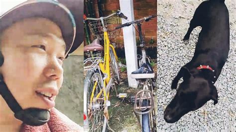 [클립]💥🤣만득이형 자전거타란말에 헛웃음😂💥태국강아지출현 🐶태국 시골 핑크돌고래 섬 비키니 녀 3명과 오늘 출발 해외 코믹 베트남 일본 X 태국만득 수박 호박🐕