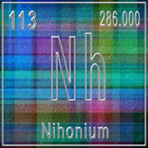 Premium Photo Nihonium Chemical Element Sign With Atomic Number And