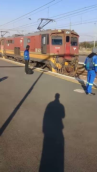 Transnet Class 18e Locomotives Passing Through Koedoespoort Station