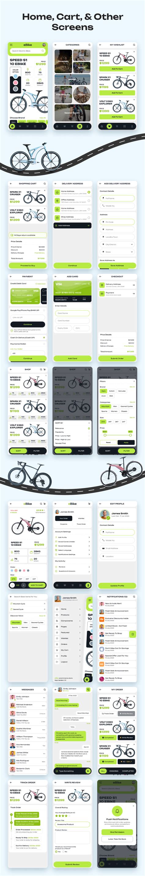 EBike React Native CLI ECommerce Mobile App Template TemplateLelo