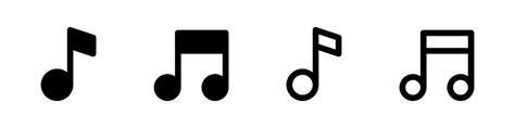 음악 음표 아이콘 세트입니다 음악 음표 기호 노트 벡터 일러스트 레이 션 뮤지컬 멜로디 Classical Concert에 대한