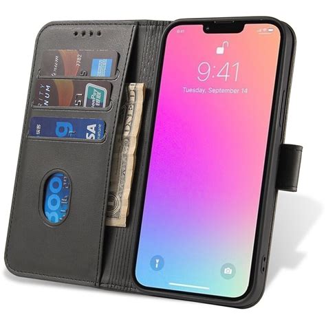 Калъф Magnet Case, със стойка, за iPhone 13 Pro Max, черен - eMAG.bg
