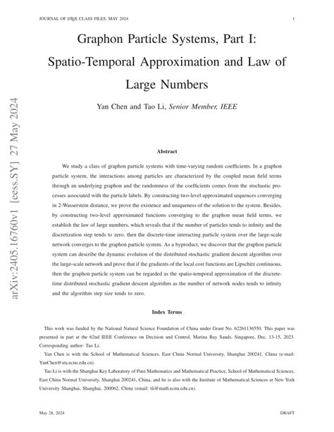 pdf graphon particle systems part i spatio temporal approximation