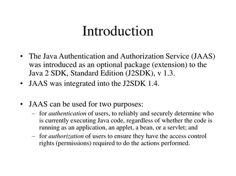 Ppt Java Authentication And Authorization Service Jaas Powerpoint