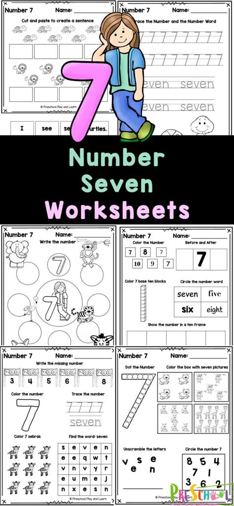 These Super Cute Free Printable Number 7 Worksheets Are A Great Way To Start Teaching Pr