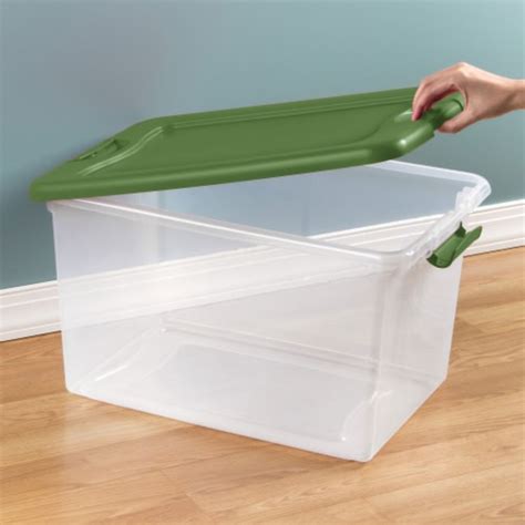 Sterilite 64 Qt Latching Plastic Holiday Storage Bin Clear Container 24 Pack 24pk Kroger