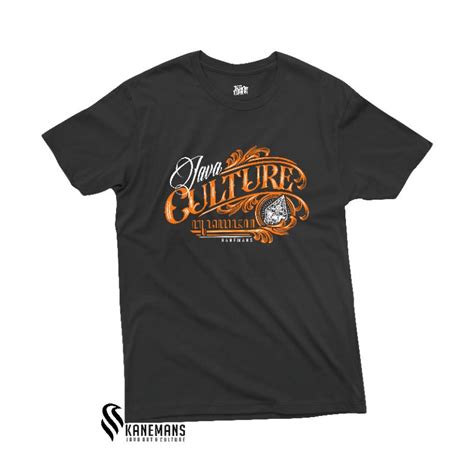 Hitam Kanemans Art T Shirt Java Java Culture Jawi Culture Cotton