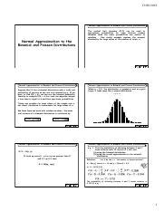 Normal Approximation For Binomial Poisson Distributions Course Hero