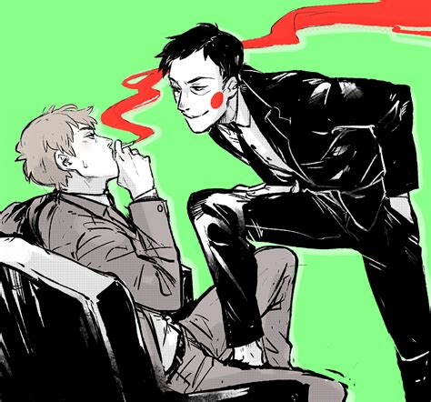 Reigen Arataka Ekubo And Serizawa Katsuya Mob Psycho 100 Drawn By