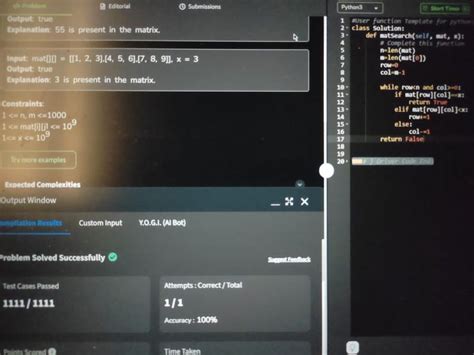160daysofcode Python Problemsolving Codingchallenge Matrixsearch Sai Shashank Chinnaparapu