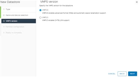 Create Datastore For Esxi Host Smartfabric Storage Software Deployment Guide Dell