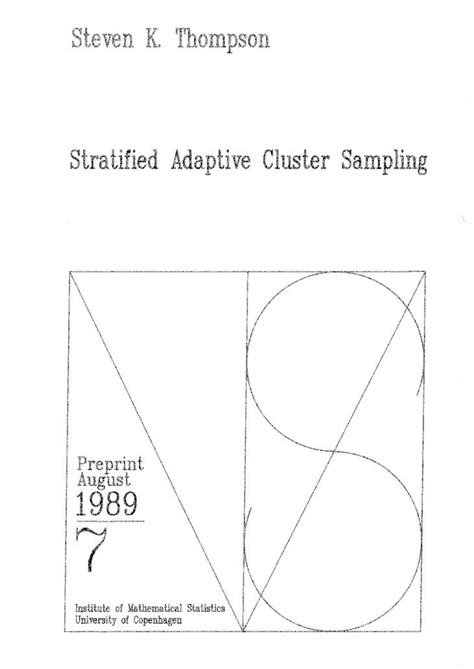 Pdf Stratified Adaptive Cluster Sampling · Adaptive Cluster Sampling