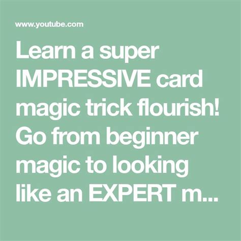 Master The Impressive Card Magic Trick Flourish