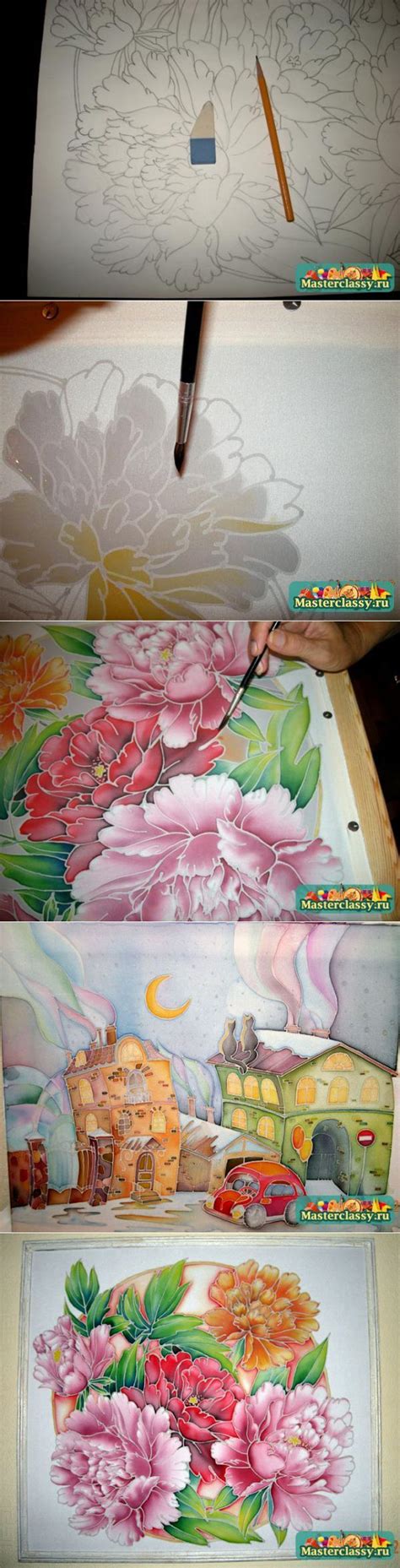 Рукоделие Окрашивание ткани Роспись по шелку Батик