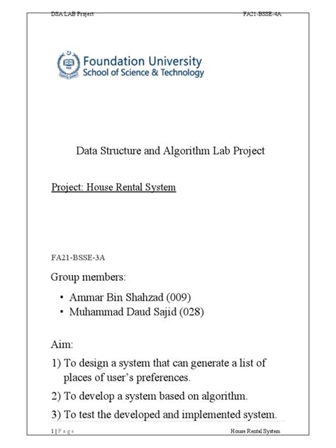 dsa lab project documentation pdf
