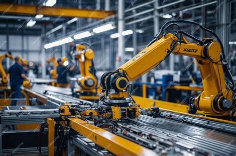 Advanced Robotics In Modern Factory Assembly Lines Premium Ai