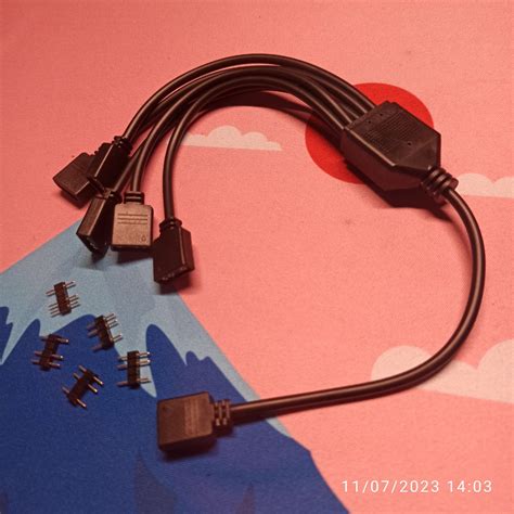 5V 3Pin 5 1 ARGB Splitter Cable Computers Tech Parts Accessories Cables Adaptors On
