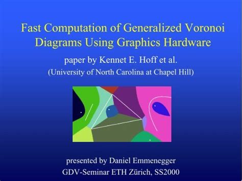 Fast Computation Of Generalized Voronoi Diagrams Eth ZÃ¼rich