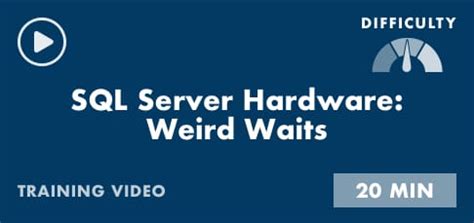 SQL Server Hardware Weird Waits