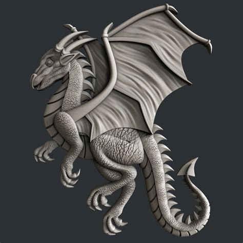 3d Stl Models For Cnc Router Dragon Etsy
