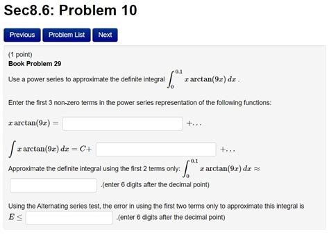 Solved Sec86 Problem 10 Previous Problem List Next 1