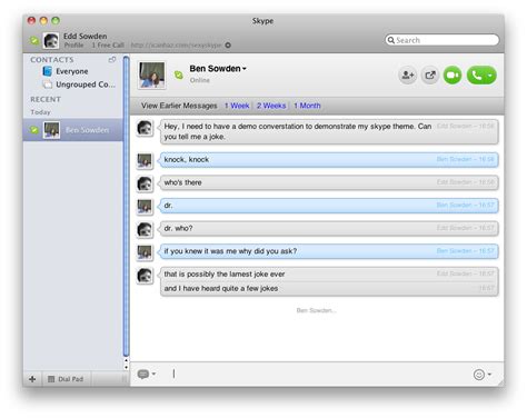Simples Skype Chat Style