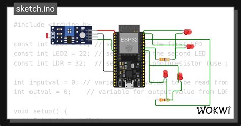 Automatic Light Intensity Controller Wokwi ESP STM Arduino Simulator