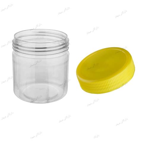 جار 250 سی سی بسته 100 عددی با درب فروش عمده جار پت پلاستیکی 250 گرمی استوانه ای ظرف و قوطی