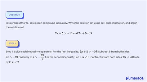 Solvedin Exercises 9 To 16 Solve Each Compound Inequality Write The