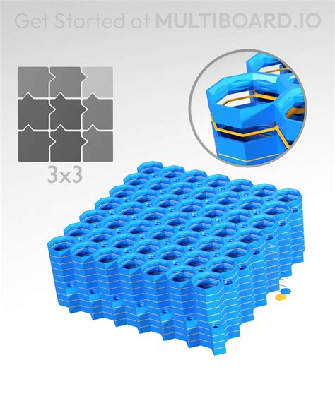 7x7 Tiles 3x3 Board Multi Material Stack 3d Model By Multiboard On Thangs