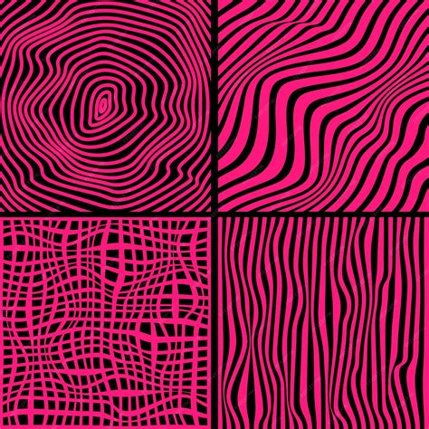 Premium Vector Set Distortion Lines Background Distort Stripes