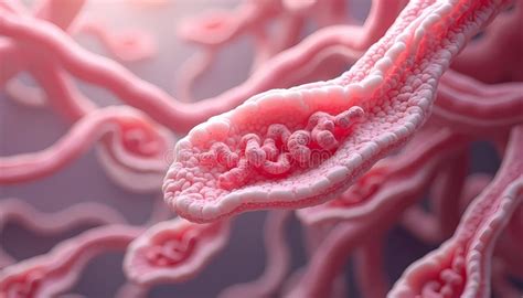 Microscopic View Of Intestinal Villi Stock Illustration Illustration