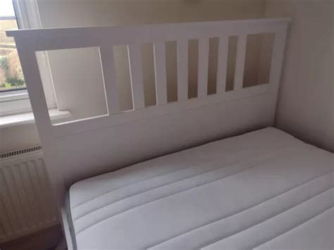 Ikea White Double Bed Frame £15672 Picclick Uk