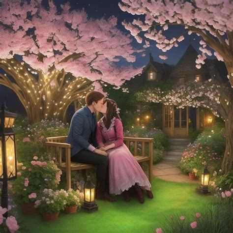 Premium Photo Cute Couple Kissing In Romantic Mood