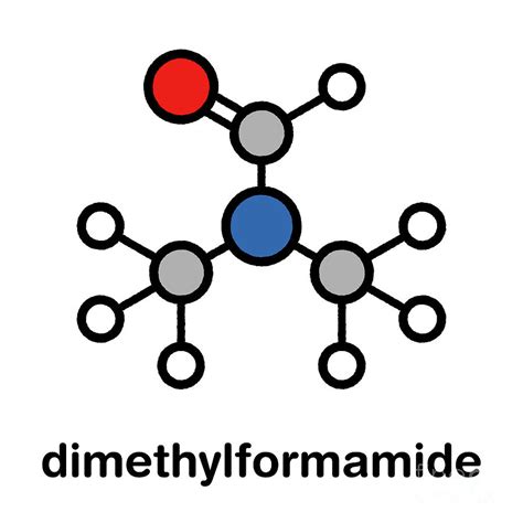 Dimethylformamide Chemical Solvent Molecule 1 By Science Photo Library
