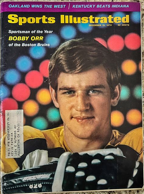 Bobby Orr 122170 55 Years Ago 𝒕𝒐𝒅𝒂𝒚 Bobby Was Featured On The