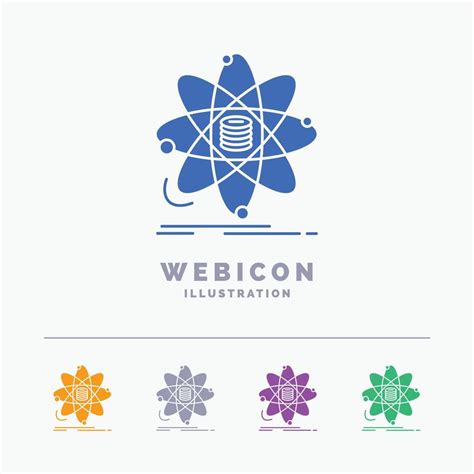 Analysis Data Information Research Science 5 Color Glyph Web Icon Template Isolated On White
