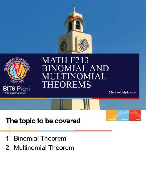 binomial and mutinomial theorems pdf finance and money management