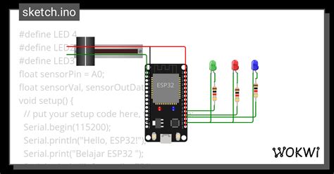 Latihan 2 Steven Wokwi Esp32 Stm32 Arduino Simulator
