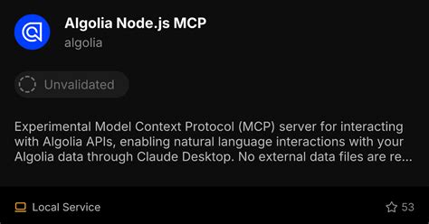 Algolia Node Js MCP MCP Servers LobeHub