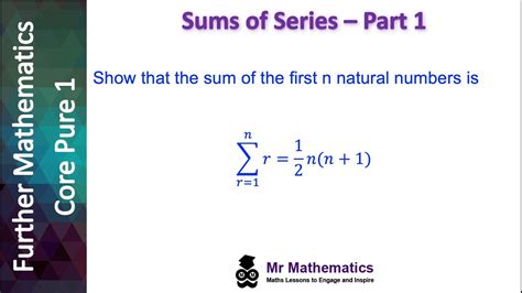 Sums Of Natural Numbers Part Mr Mathematics YouTube